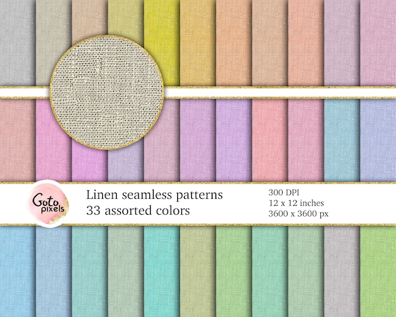 33 Seamless Linen Textures Digital Paper Printable Paper for - Etsy