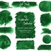 Emerald Watercolor Glitter Clipart, Splashes and Splotches Clip Art ...