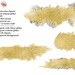 Gold Watercolor Brush Strokes, Gold Watercolor Clipart, Splash Clipart ...