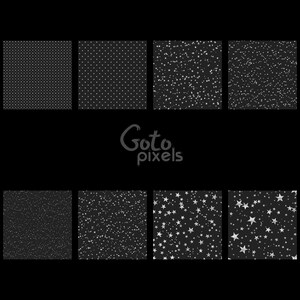 Seamless Silver Star Overlays, Starry Night Silver Star Patterns in PNG ...