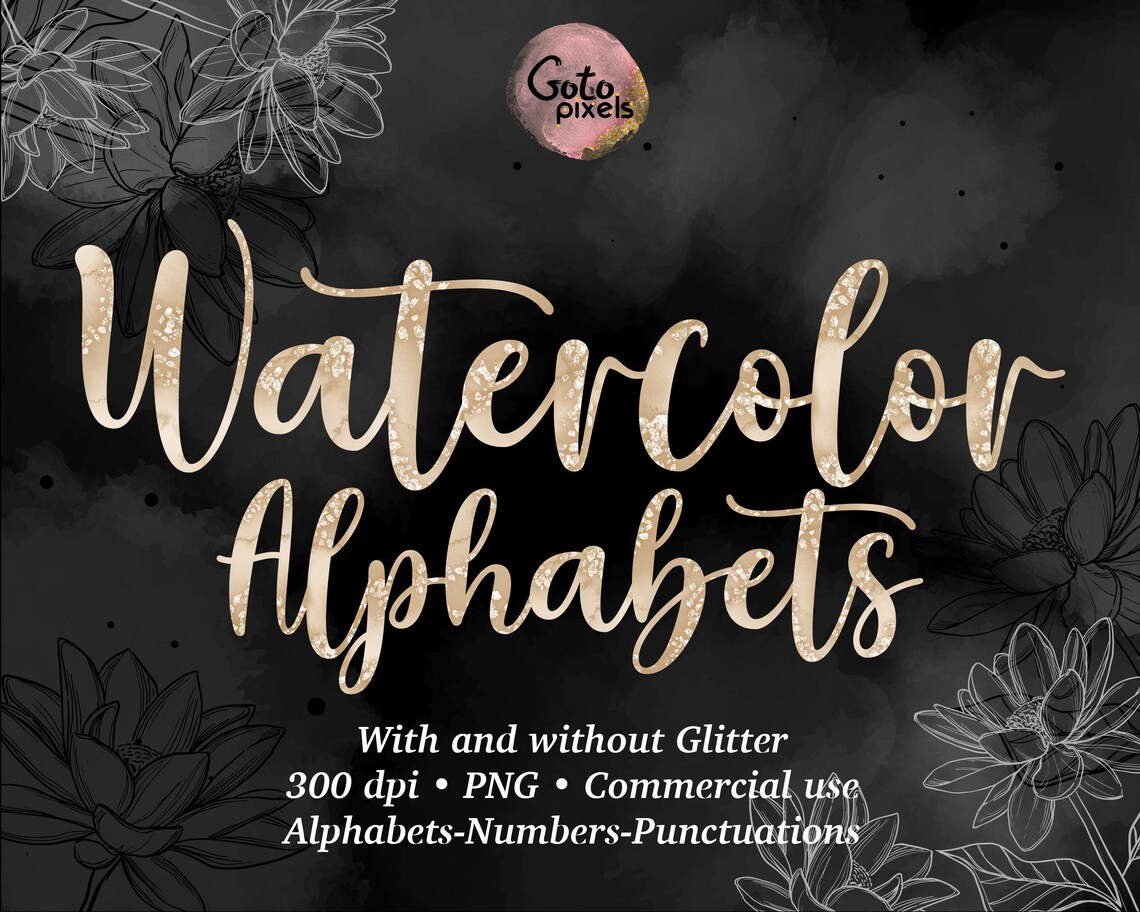 Beige Watercolor Alphabet Clipart Watercolor Letters Clipart | Etsy Canada