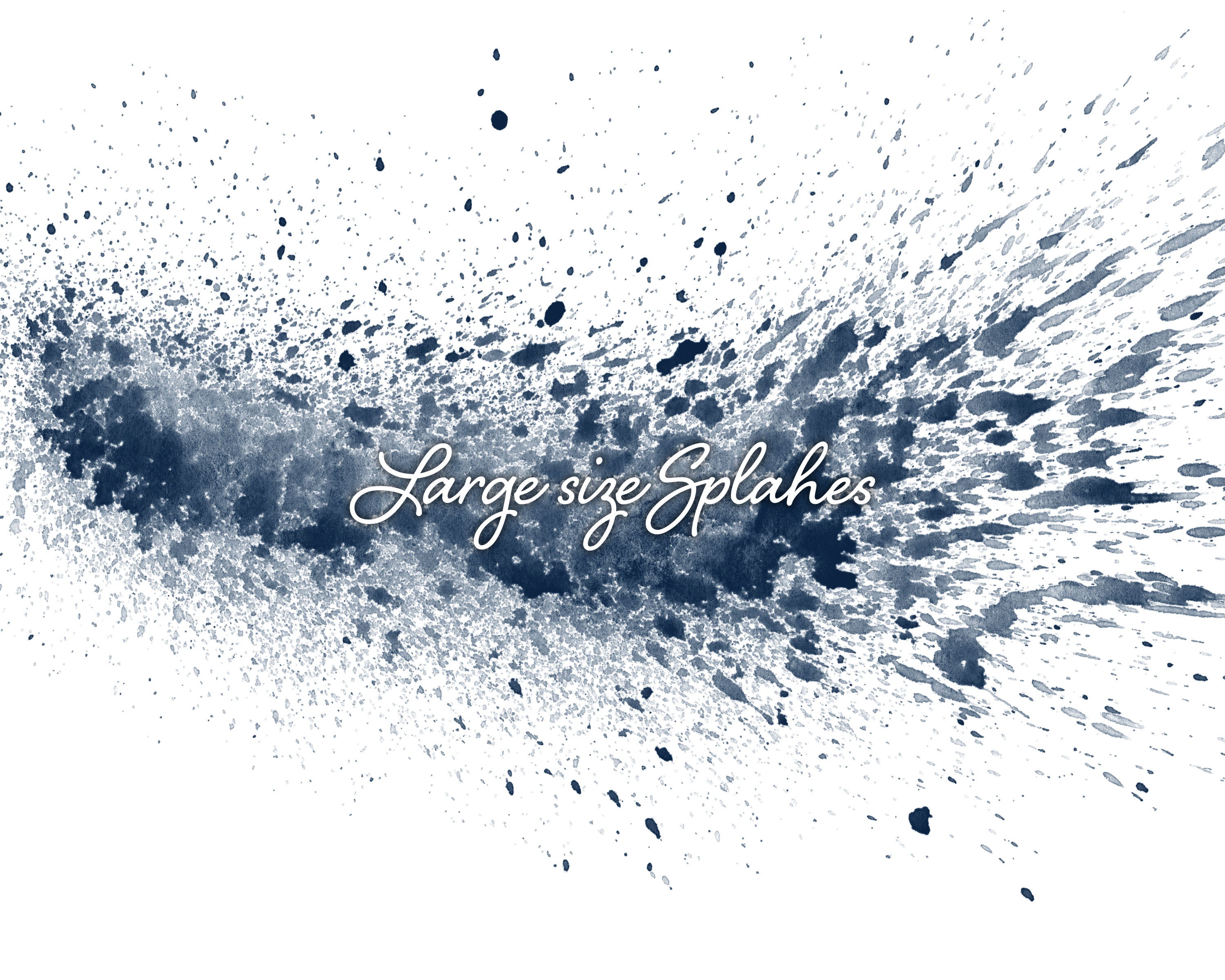 Large Navy Watercolor Glitter Clipart Splashes and Splotches | Etsy