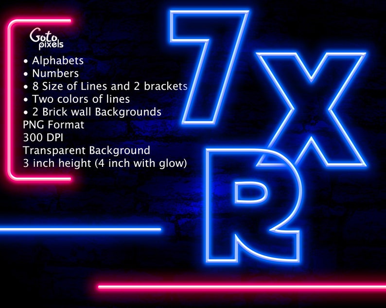 Blue Neon Alphabet Clipart Neon Letters Clipart Digital Neon - Etsy Canada