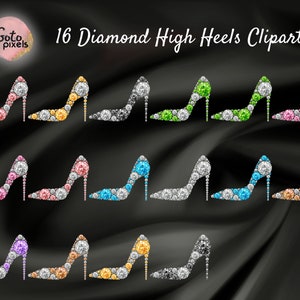 Diamond Shoe PNG Digital File Diamond High Heels Png Digital File ...