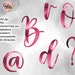 Pink Watercolor Alphabet Clipart, Watercolor Letters Clipart ...