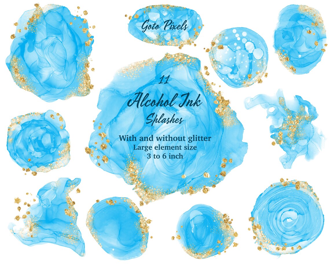 Logo Background Cyan Watercolor Background Clipart PNG Alcohol - Etsy