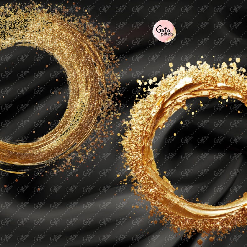 Gold Glitter Circles Clipart: 29 PNG Files (digital Download) - Etsy
