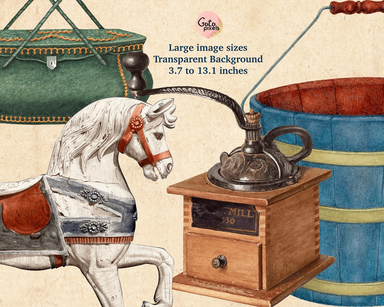 56 Old Things Clip Art Vintage Antique Objects and Overlays - Etsy Canada