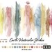 Earth Watercolor Brush Strokes Clipart, Earth and Gold Watercolor ...