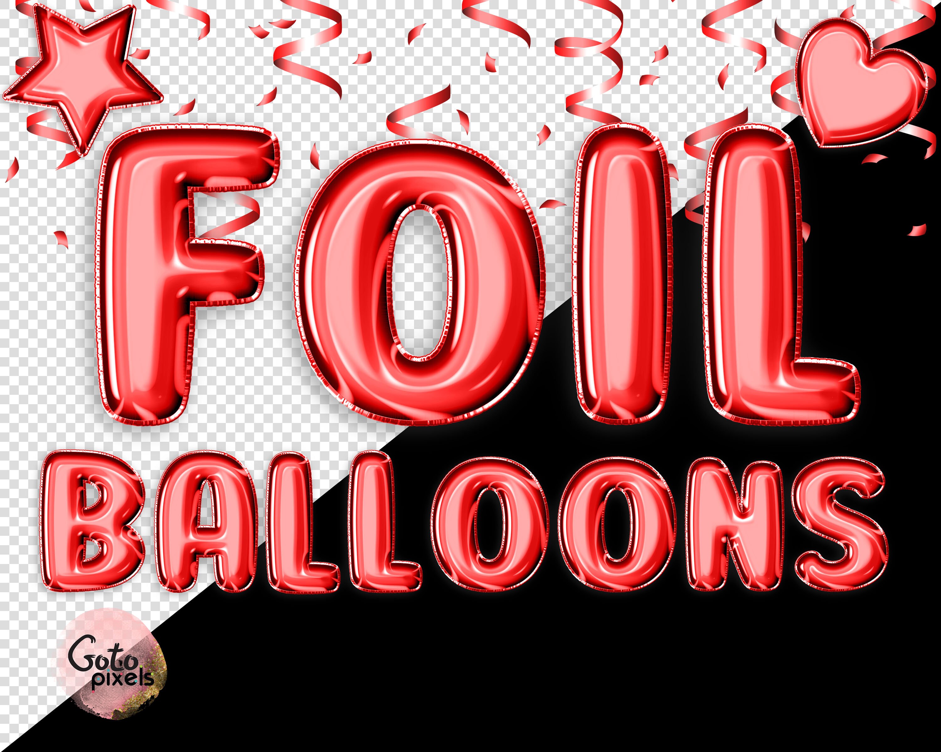 Red Foil Balloon Alphabet Clip Art Digital Instant Download - Etsy UK