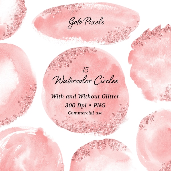 Watercolor Circles - Etsy