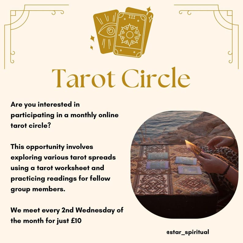 Monthly Tarot Circle - Etsy