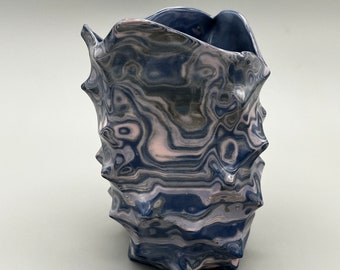 Blue Marble Vase - Etsy