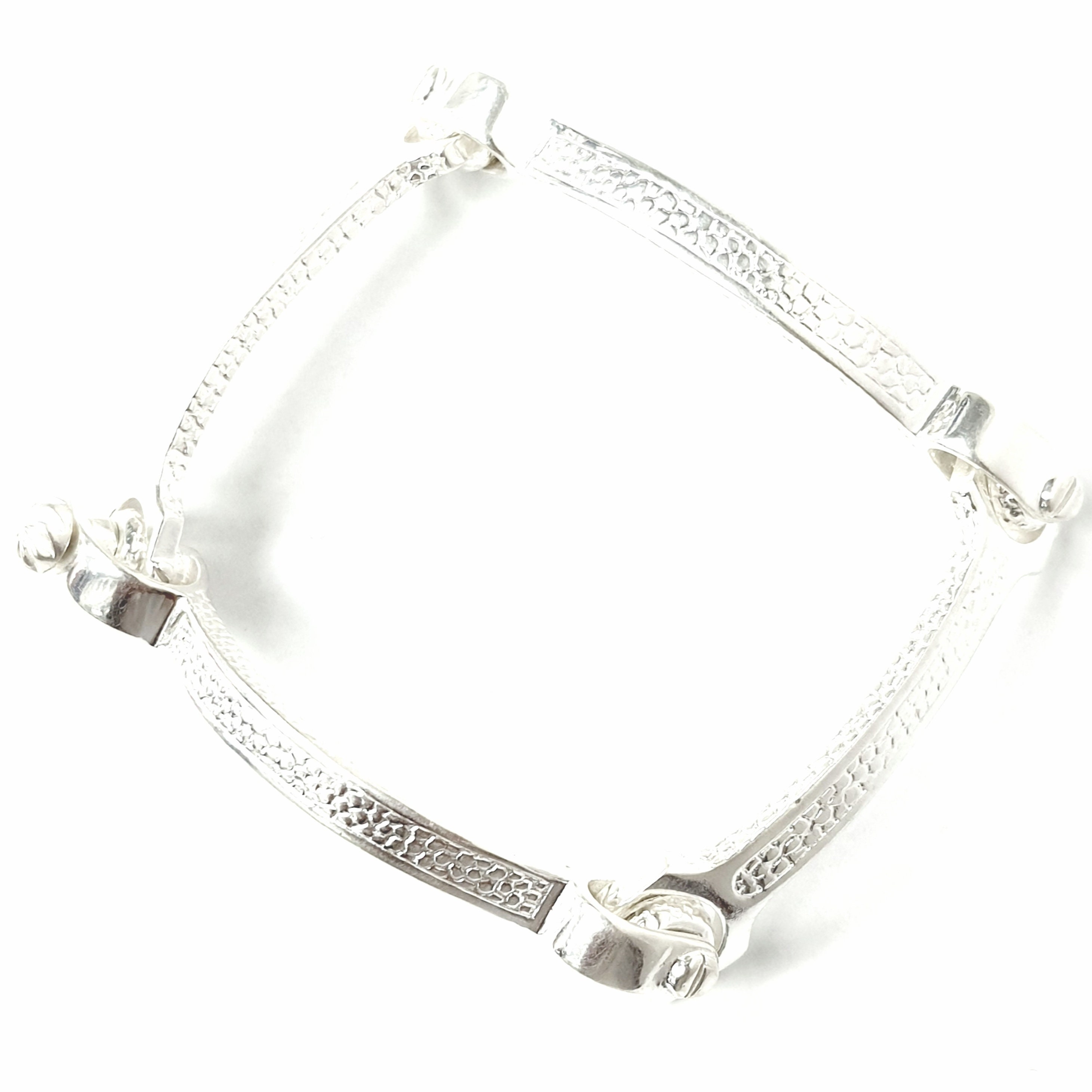 Silver Spanner Screw Bangle 925 Solid Sterling Hallmarked Four | Etsy