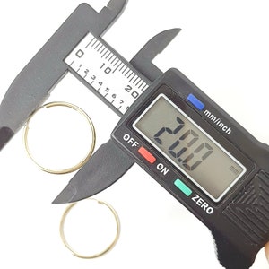 9ct Gold Sleeper Hoop Earrings 20mm Size Men's or Ladies SOLD AS A PAIR ...