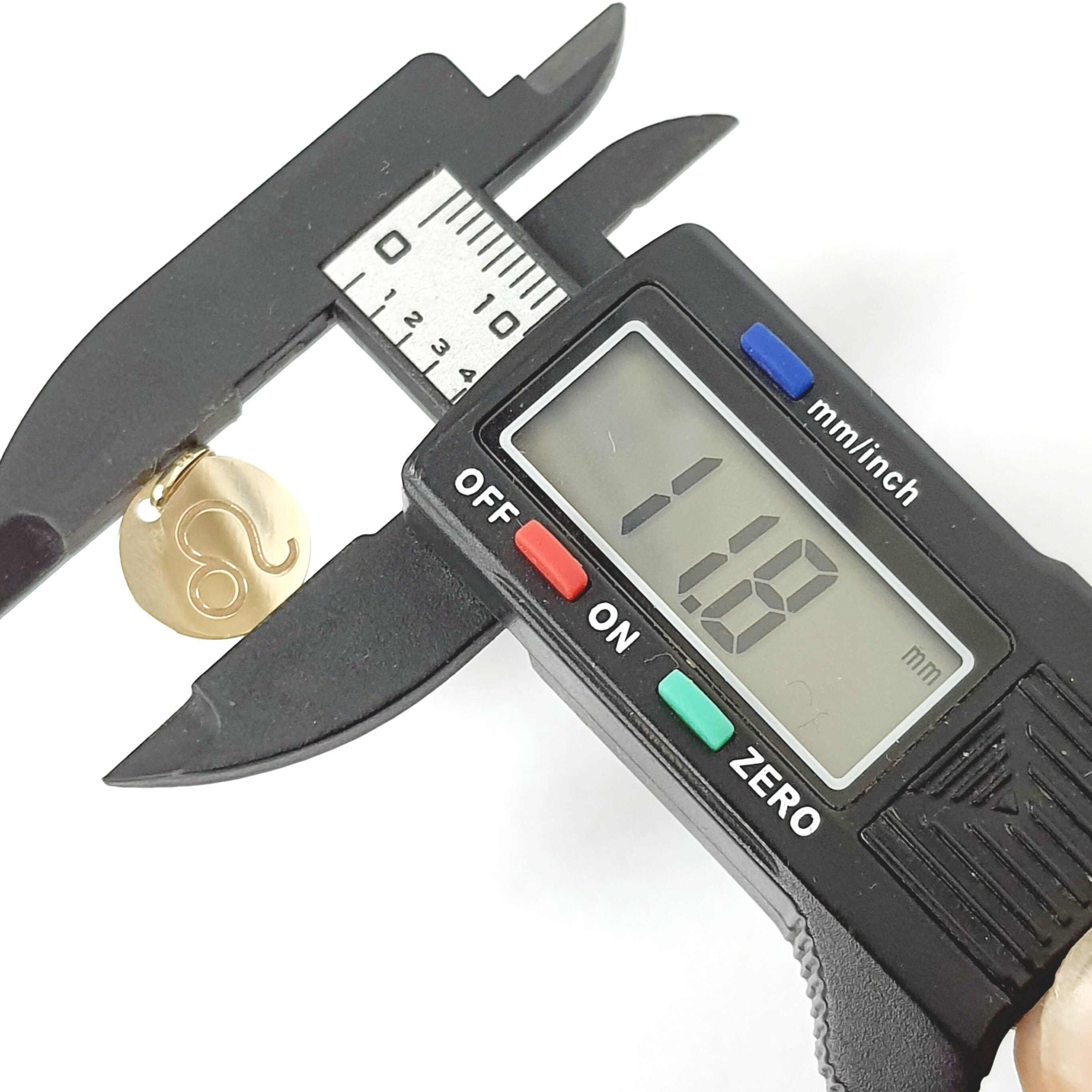 Solid 9ct Gold Zodiac Star Sign Disc Pendant for Necklace Horoscope ...