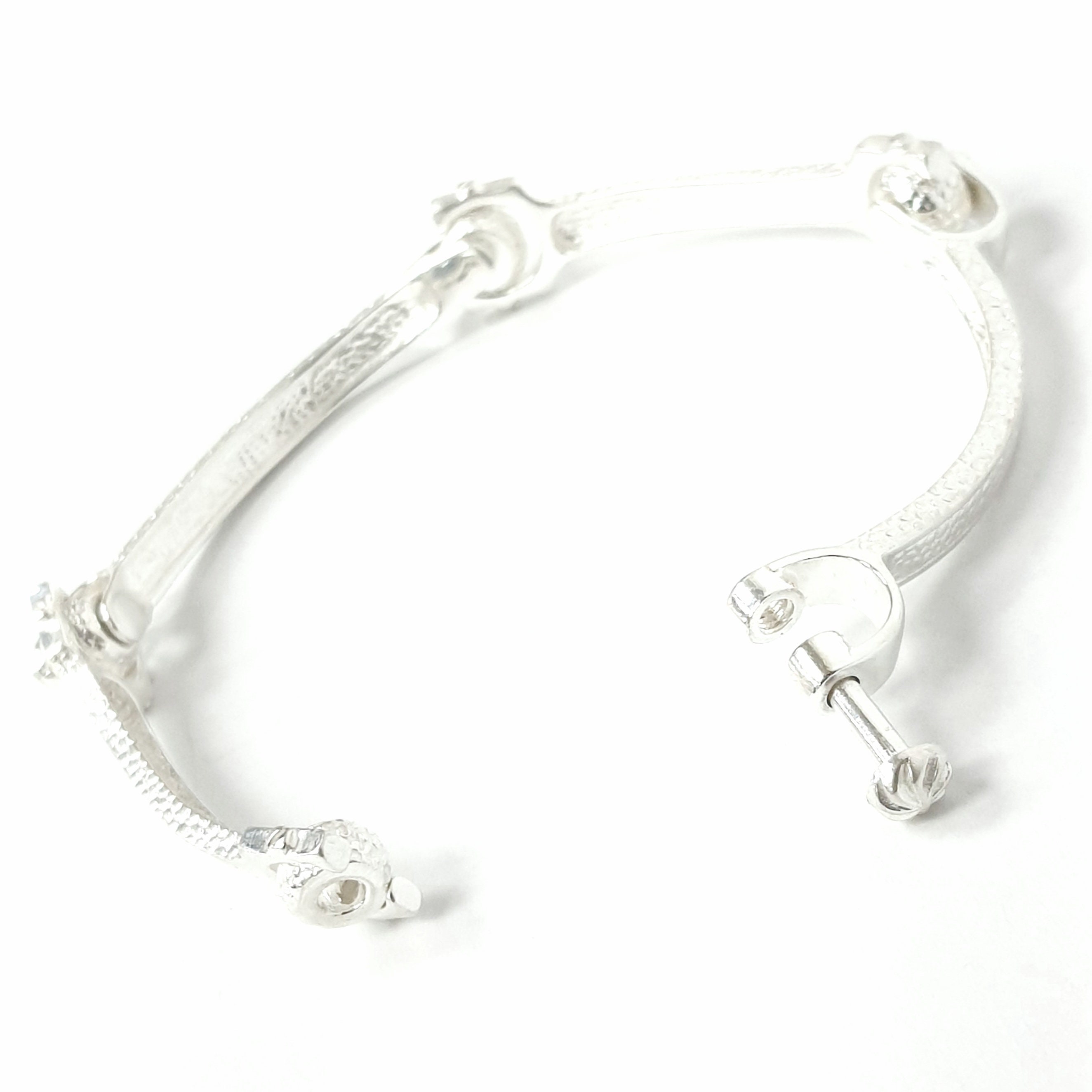 Silver Spanner Screw Bangle 925 Solid Sterling Hallmarked Four | Etsy