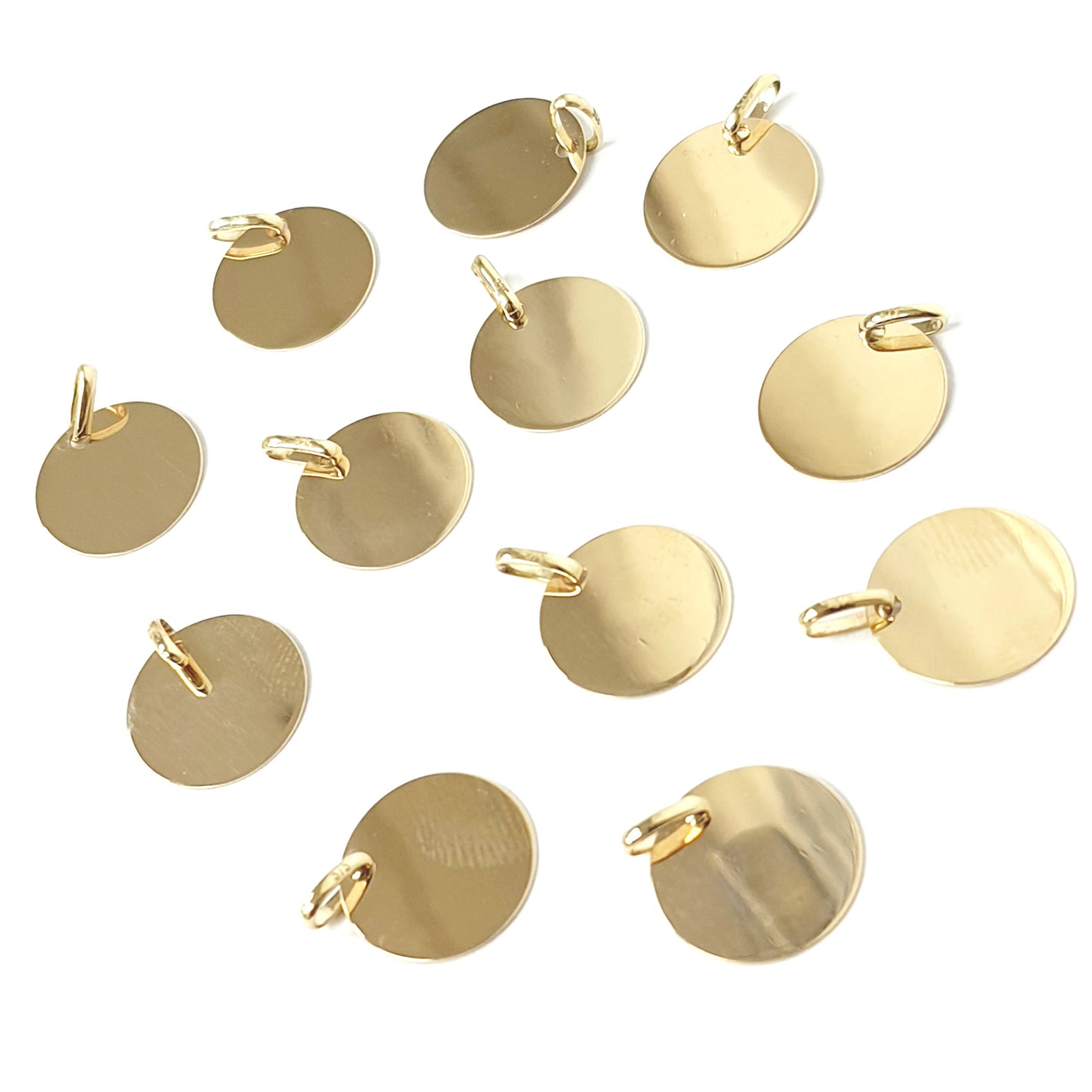 Solid 9ct Gold Zodiac Star Sign Disc Pendant for Necklace Horoscope ...