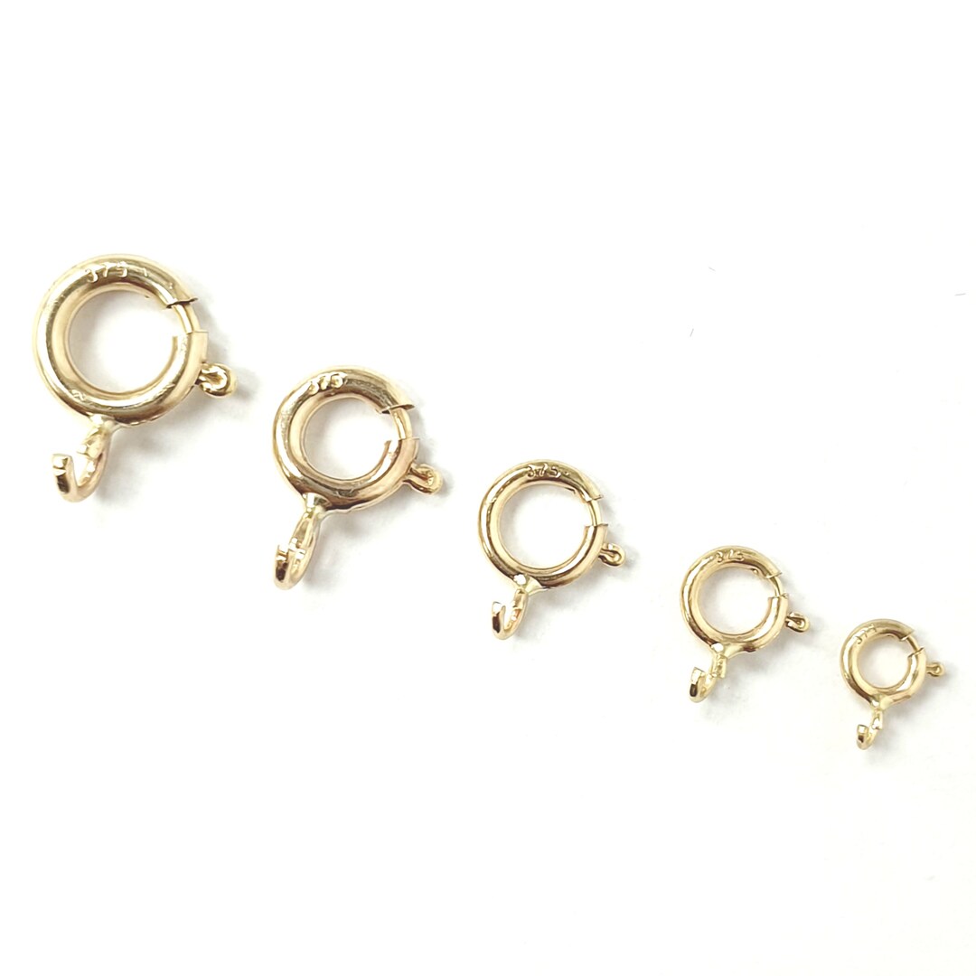 9ct Gold Bolt Ring Clasp: Open Style Jewelry Fastener (4-8mm) - Etsy UK