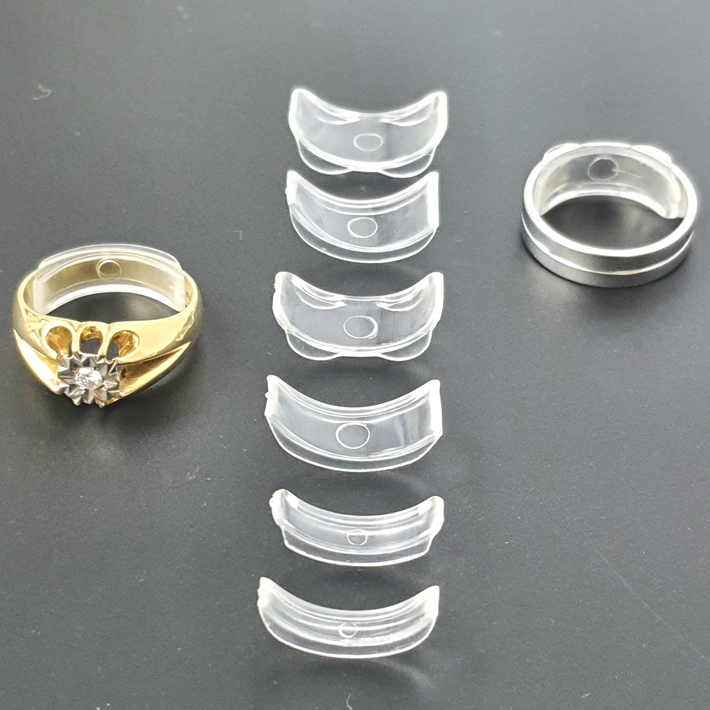 8 X Pcs Ring Size Reducer Resizer Adjuster Clip Guard Invisible UK ...