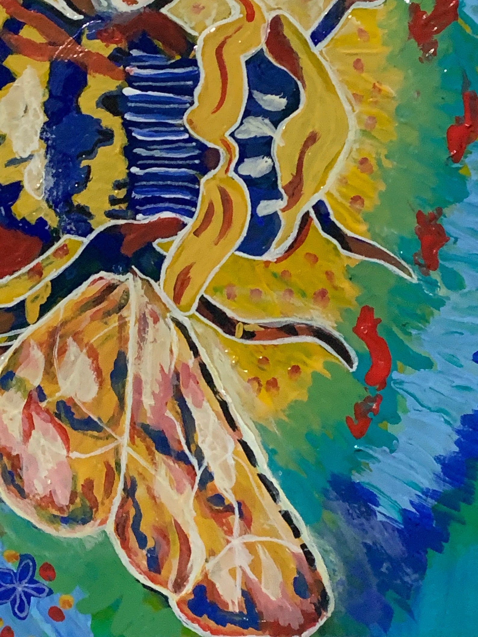 Abstract Bee Original Acrylic Painting handcrafted handmade | Etsy