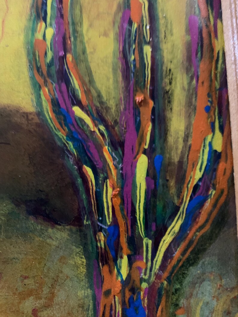 Cactus is a Desert Rose; Original Expressionist Painting of Southwest ...