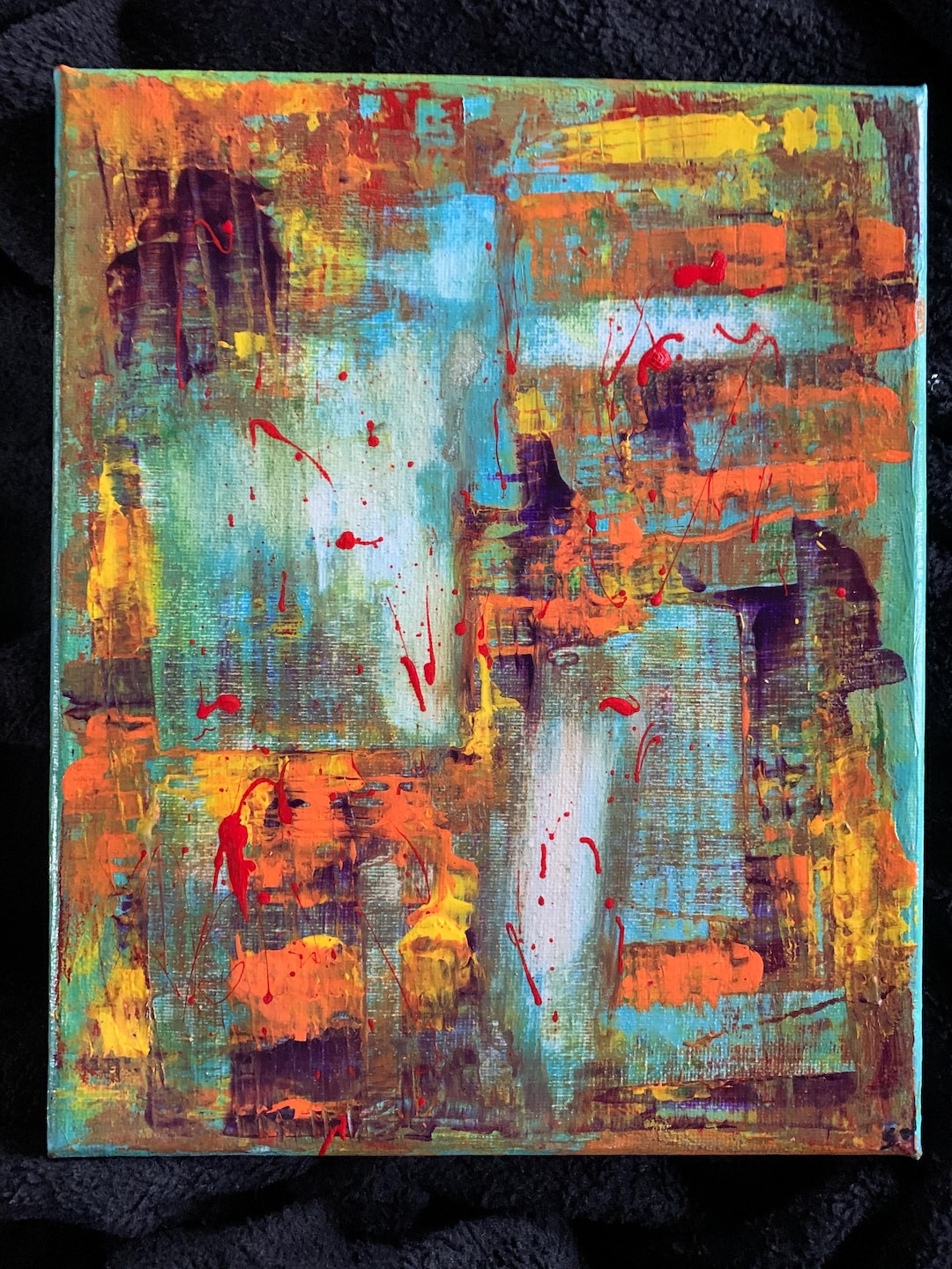 Abstract Number One: Original Wall Art Handpainted by Disabled Artist ...