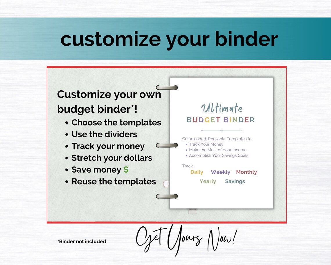 Budget Binder Printable, Finance Tracker, Finance Planner, Printable ...