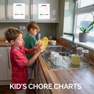 Kids Chore Charts Printable | INSTANT DOWNLOAD | Kid's Responsibility ...