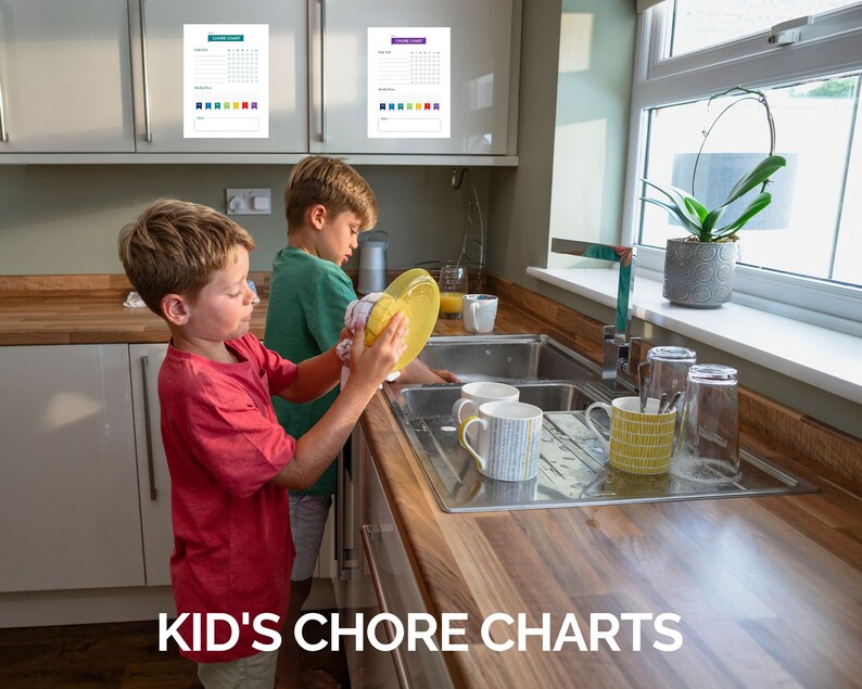 Kids Chore Charts Printable INSTANT DOWNLOAD Kid's Responsibility Chart ...