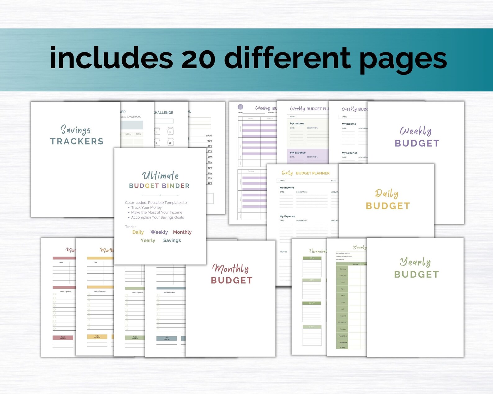 Budget Binder Printable, Finance Tracker, Finance Planner, Printable ...