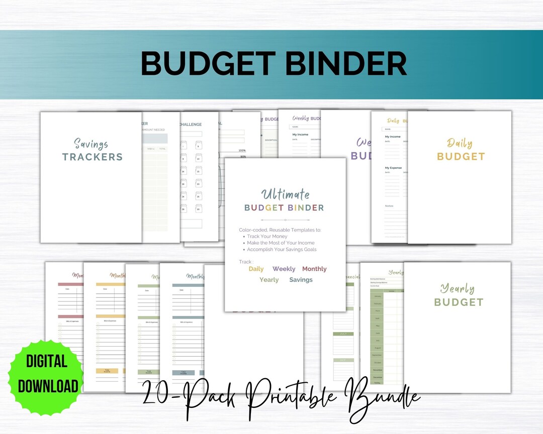 Budget Binder Printable, Finance Tracker, Finance Planner, Printable ...