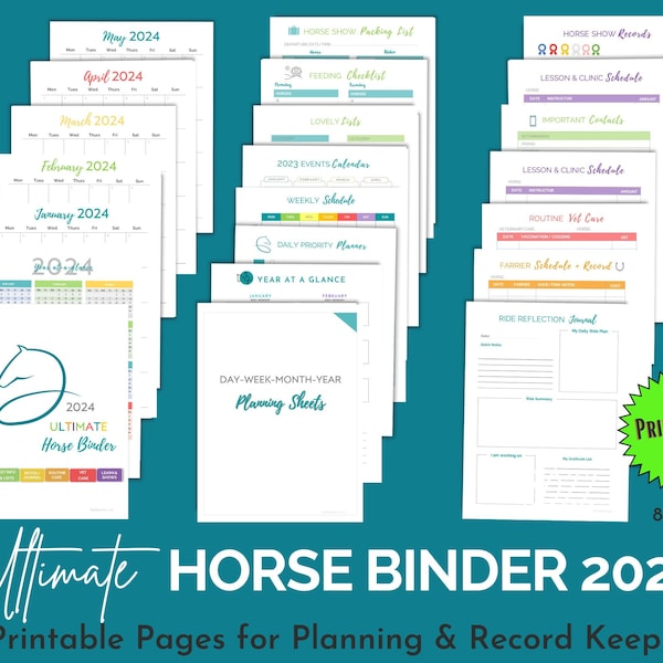 2024 Planner Horse - Etsy