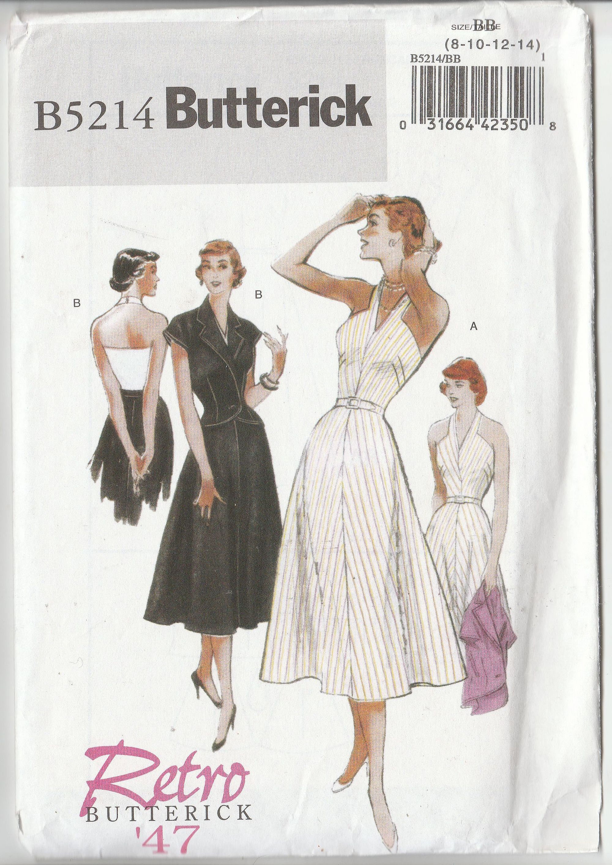 Kits & How To Craft Supplies & Tools B5214 Butterick Pattern Retro 1940 ...