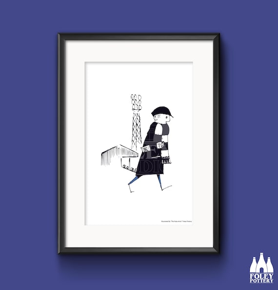 FCF: Fulham FC Black and White Scarf Inspired | Etsy