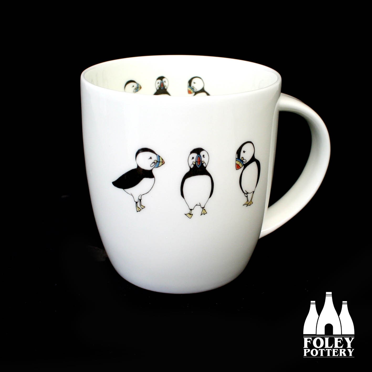 Kitchen & Dining Plates Seaside - illustrated S: Puffin inspired Fine ...
