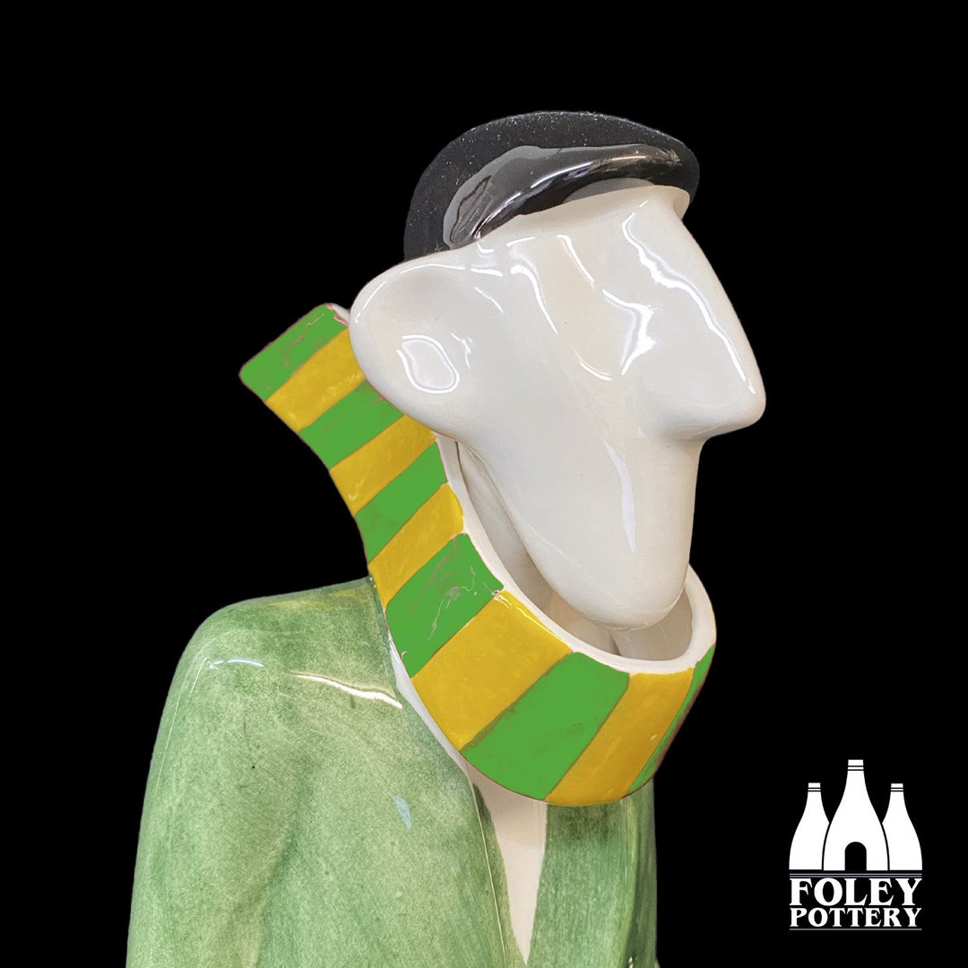 FCF: Flat Cap Fan - Football Figurine - Green and Yellow Scarf ...