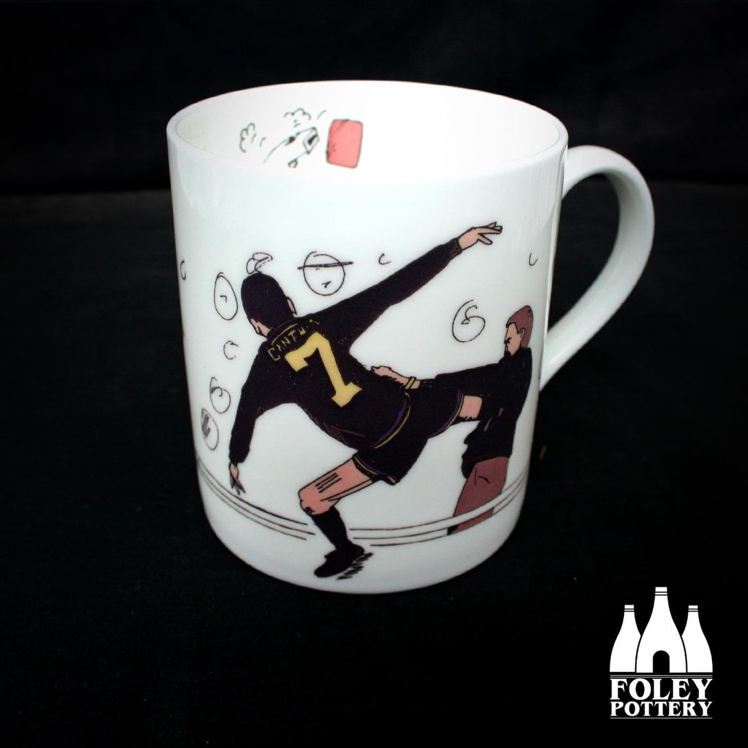 FFC: Manchester United, Eric Cantona, Inspired, Illustrated Fine Bone ...