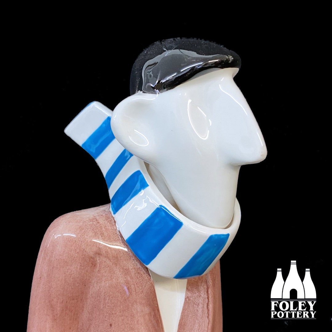 FCF: Flat Cap Fan - Football Figurine - Light Blue and White Scarf ...