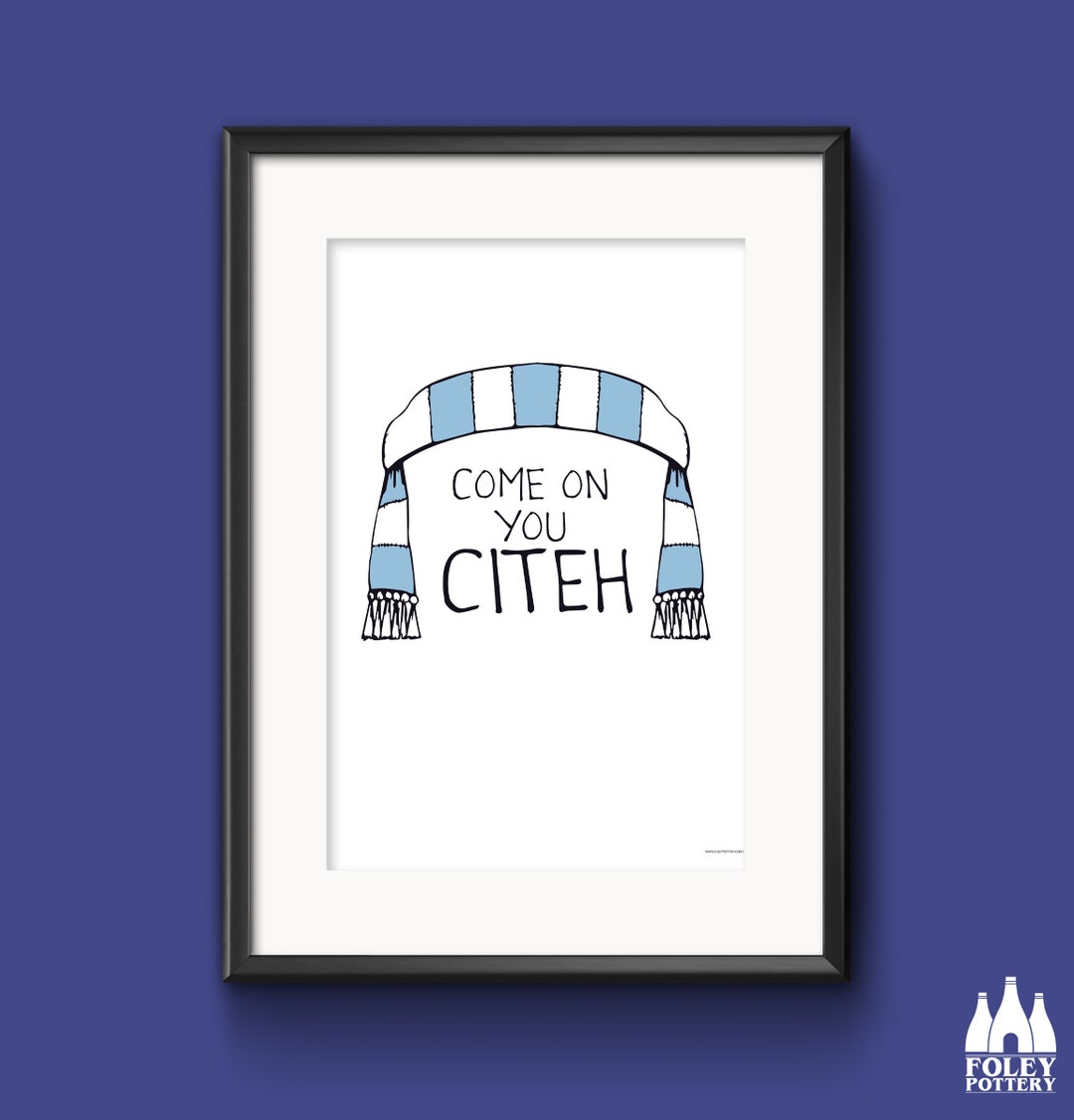 COY: Come on You Citeh - Man City - Football Scarf - Football Fan ...