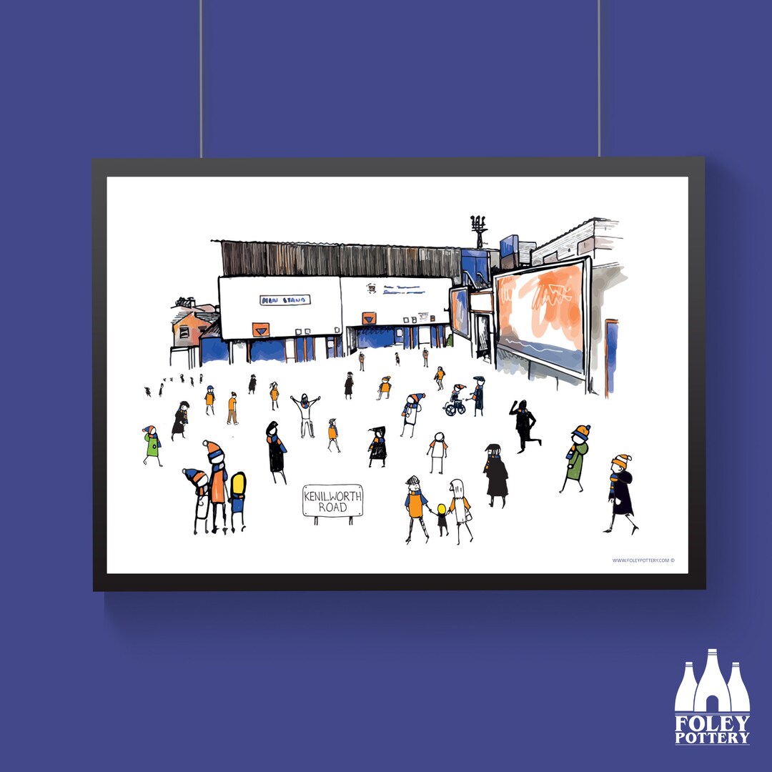 FFG: Luton Town FC - Matchday@kenilworthroad - Illustrated - - Fine Art ...