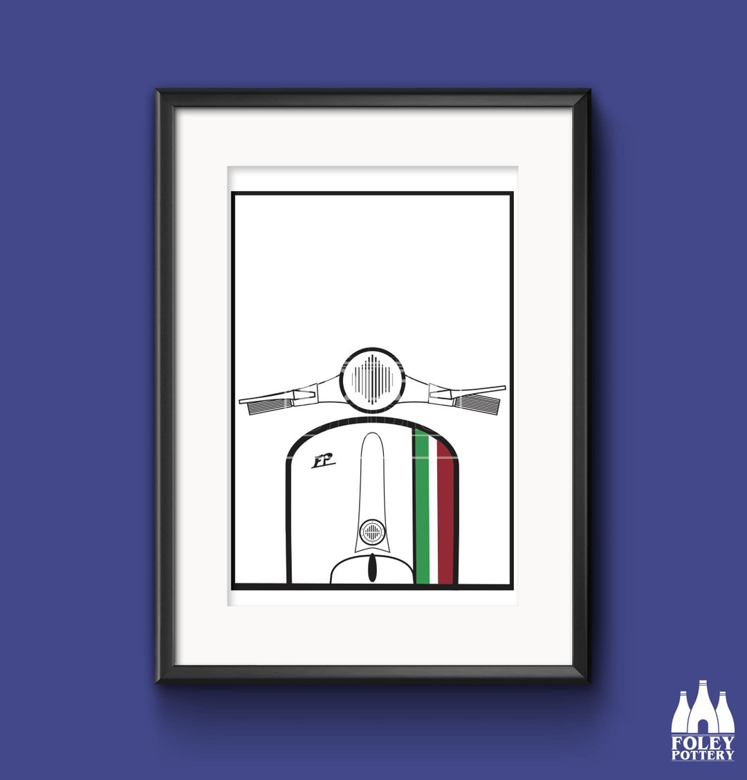 SC, Classic Scooter, Scootering, Scooter, Mod Art Illustrated Tribute ...