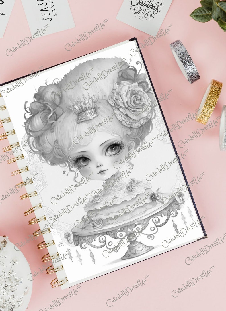 Marie Antoinette Coloring Page French Art Instant Download - Etsy