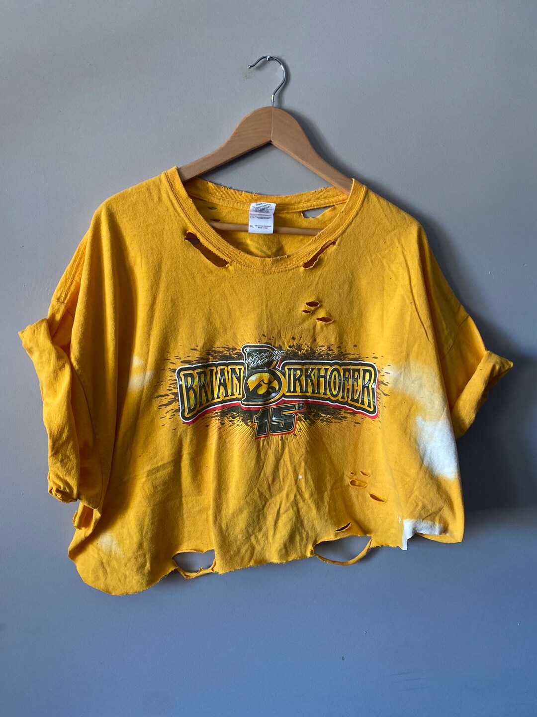 Bleached and Distressed Nascar Race Car Crop Top Size Xxxl - Etsy