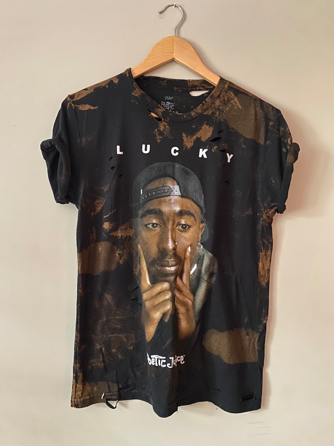 Bleached and Distressed Tupac Band Shirt Size Small - Etsy