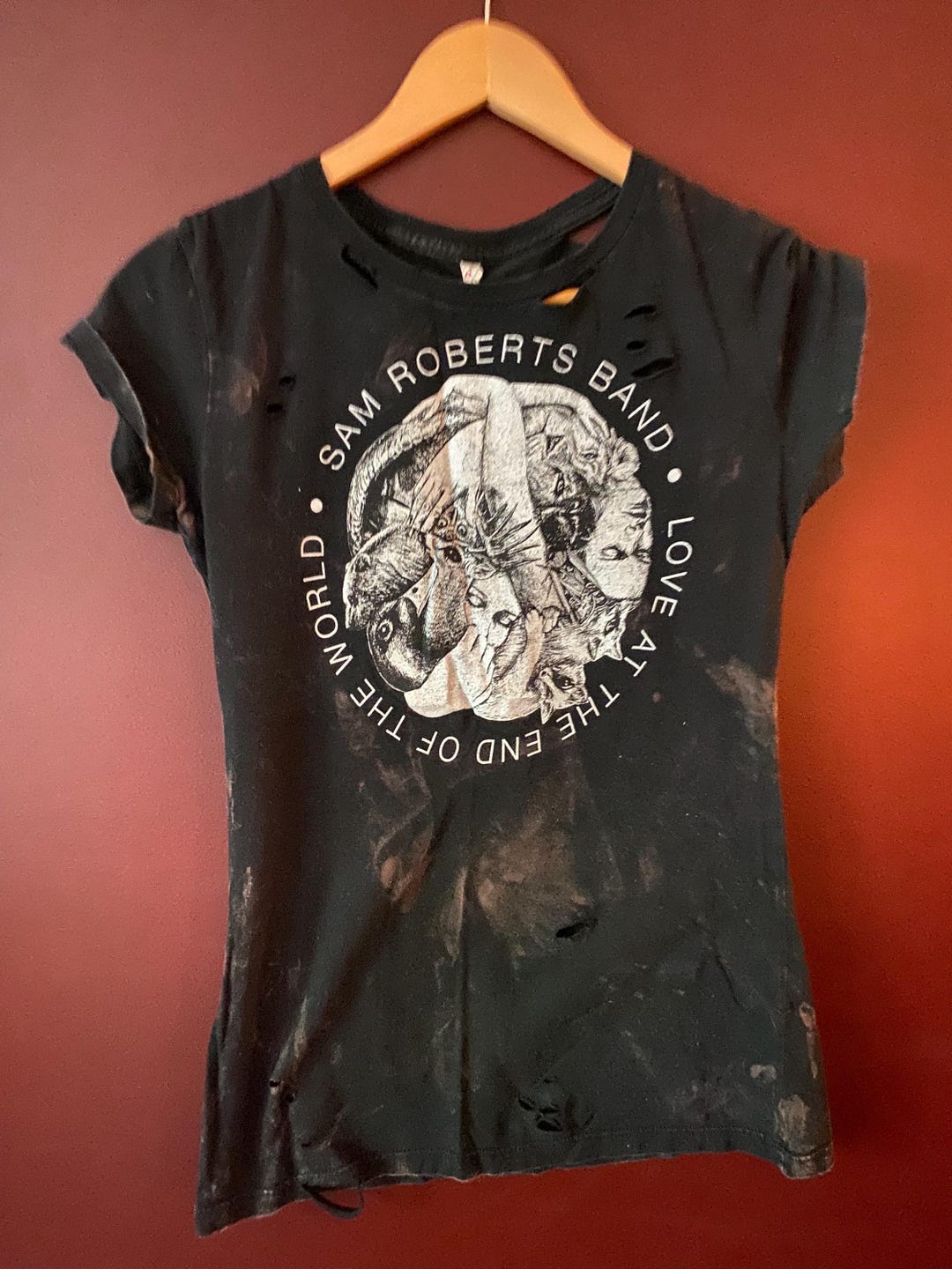 Bleached and Distressed Sam Roberts Band Tour Shirt Women’s Size Small ...