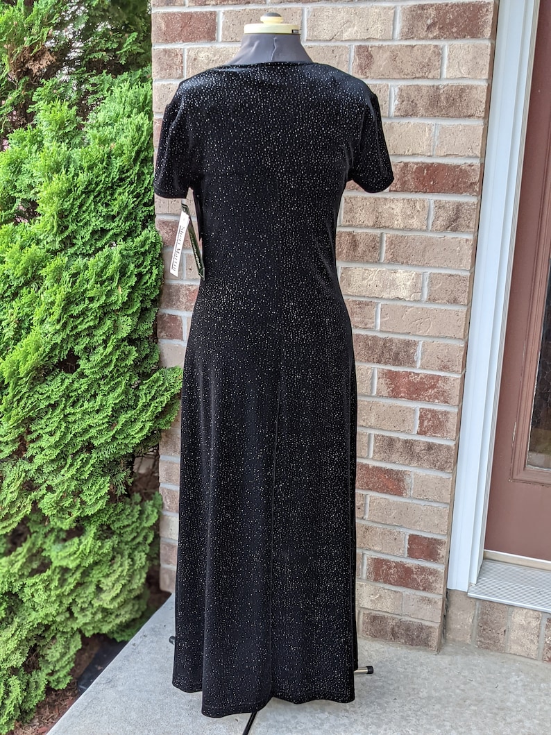 Vintage 90s 2000s Y2k Black Sparkle Mcbling-prom Formal Dress LBD ...