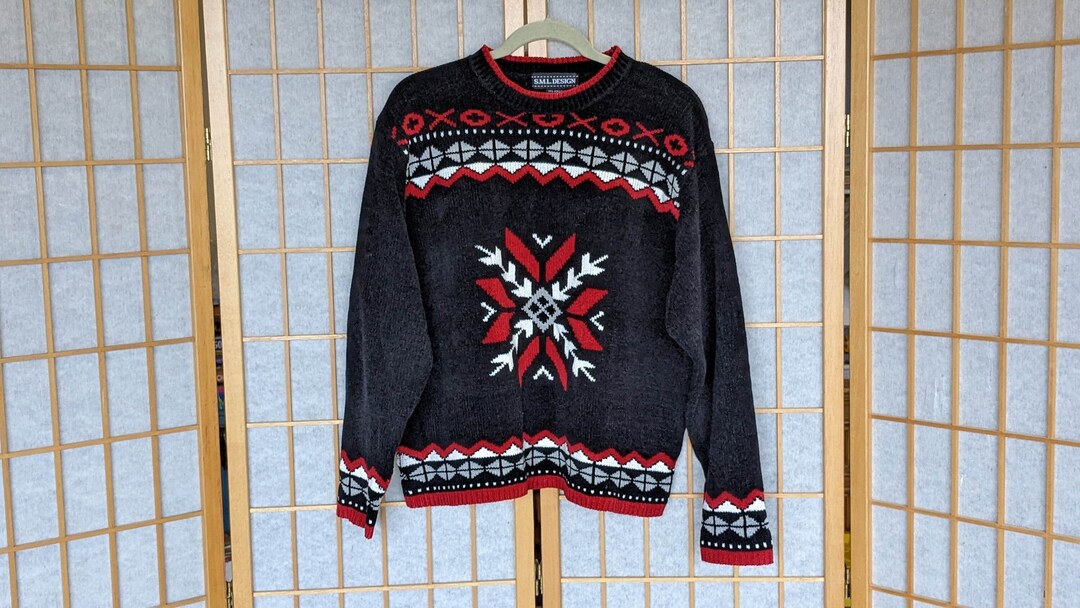 Vintage 90s- 2000s- Y2k- Nordic Sweater- Pullover- Chenille- Soft- Cozy ...