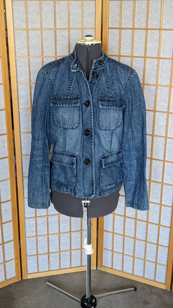 Vintage 90s- 2000s- y2k- Jean Jacket- cyber- retro- L… - Gem
