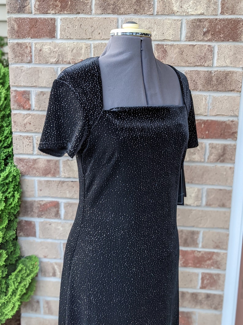 Vintage 90s 2000s Y2k Black Sparkle Mcbling-prom Formal Dress LBD ...
